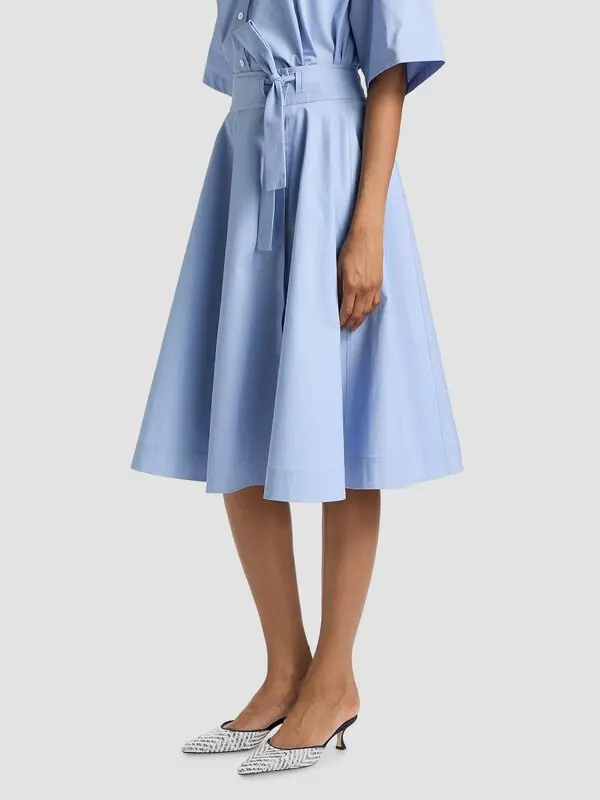Derek Lam 10 Crosby Sage Cotton-twill Wrap Skirt