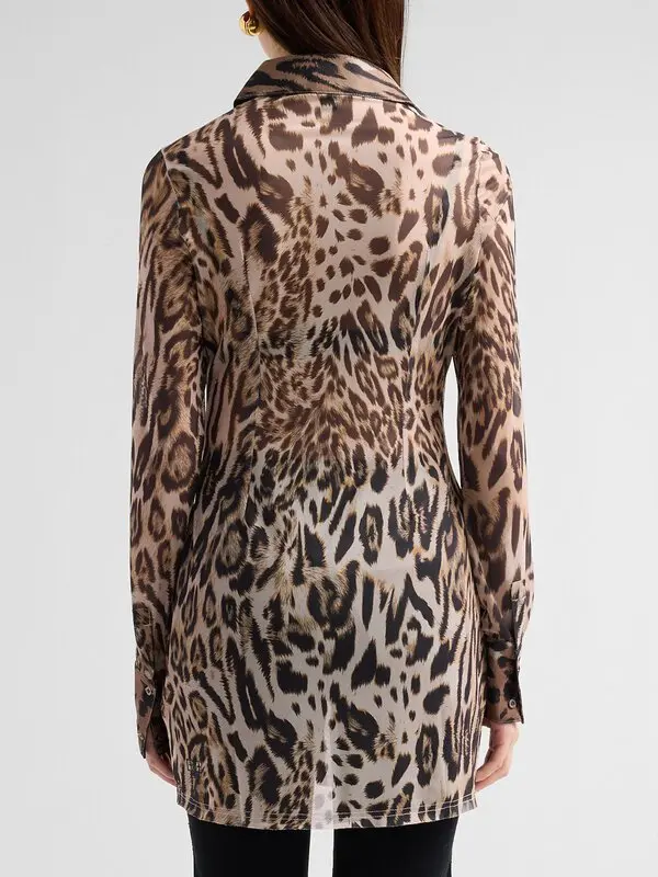 Ksubi Higher Than Heaven Devin Leopard-print Shirtdress