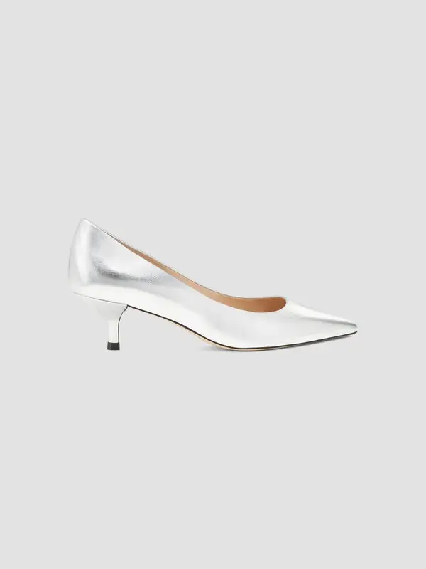 STUART WEITZMAN Power 50mm Leather Pumps - Silver