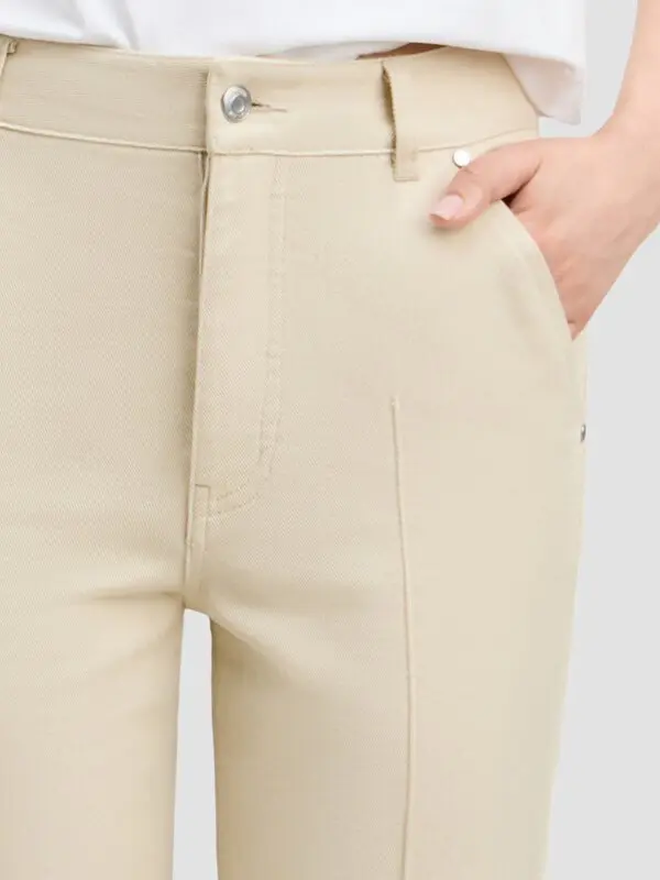 Derek Lam 10 Crosby Washed Cotton Twill Straight-leg Jeans