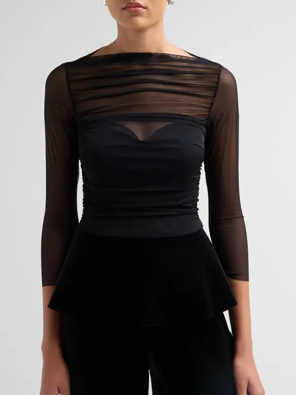Chiara Boni La Petite Robe Mausi Velvet Illusion Top