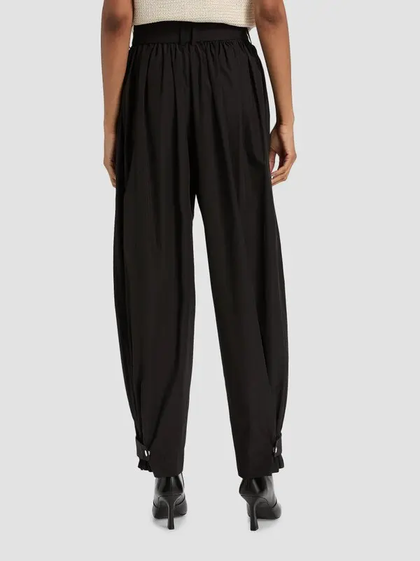 Derek Lam 10 Crosby Connor Cotton-poplin Tapered Self-belt Pants