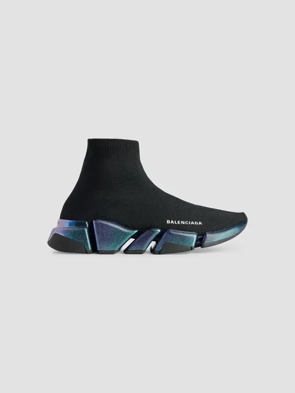 Balenciaga Speed 2.0 Iridescent Sneakers - Black