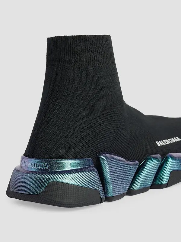 Balenciaga Speed 2.0 Iridescent Sneakers - Black