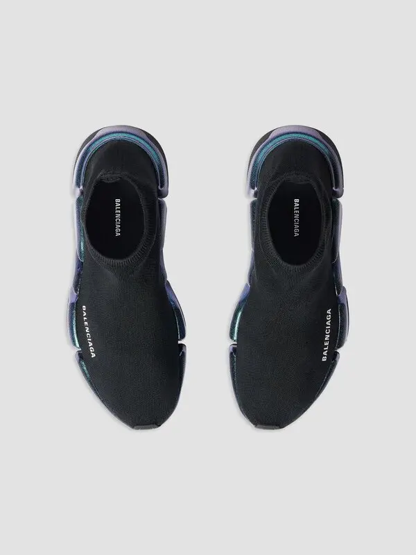 Balenciaga Speed 2.0 Iridescent Sneakers - Black