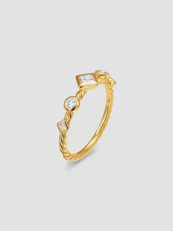 David Yurman Cable Band Ring In 18k Yellow Gold