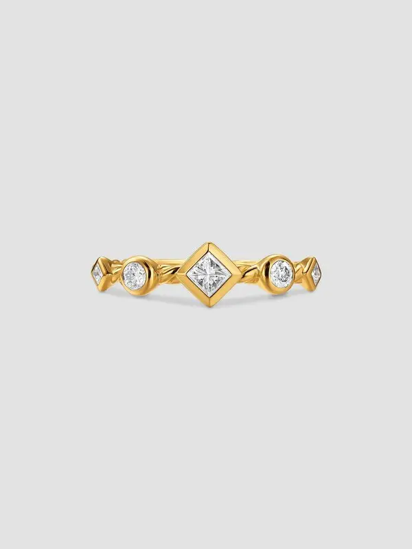 David Yurman Cable Band Ring In 18k Yellow Gold
