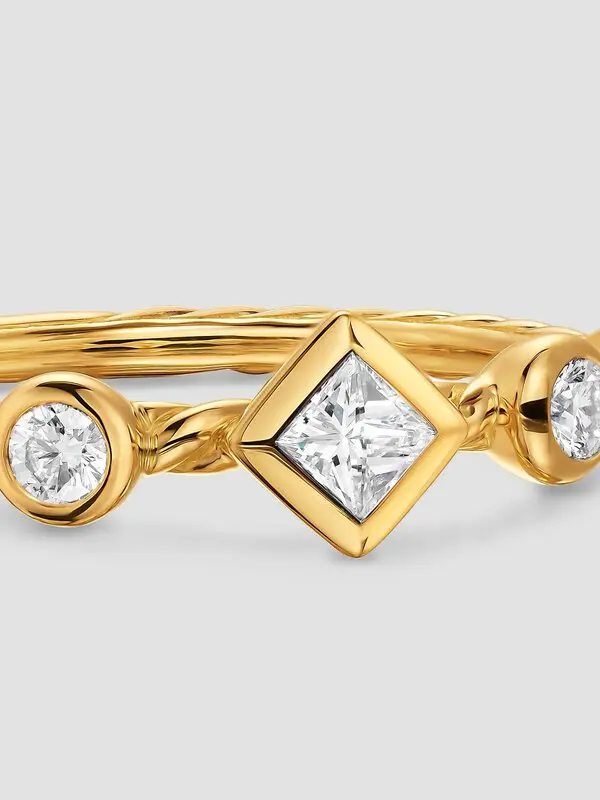 David Yurman Cable Band Ring In 18k Yellow Gold