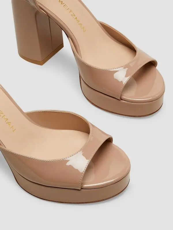 STUART WEITZMAN Dayna Ii 100mm Patent Leather Platform Sandals