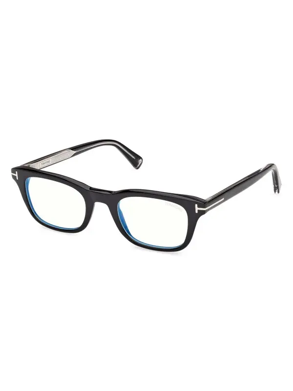 TOM FORD 50mm Blue Block Square Eyeglasses