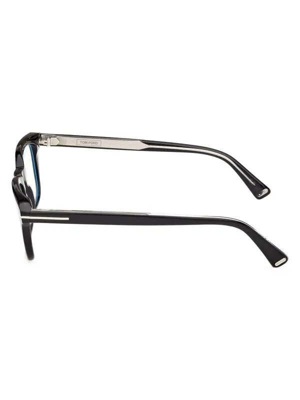 TOM FORD 50mm Blue Block Square Eyeglasses