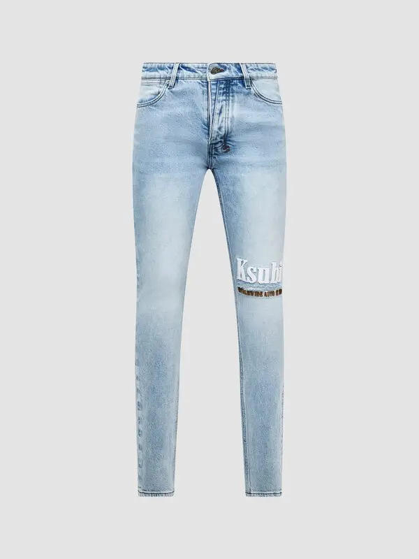 Ksubi Van Winkle Kristal Logo Skinny Jeans