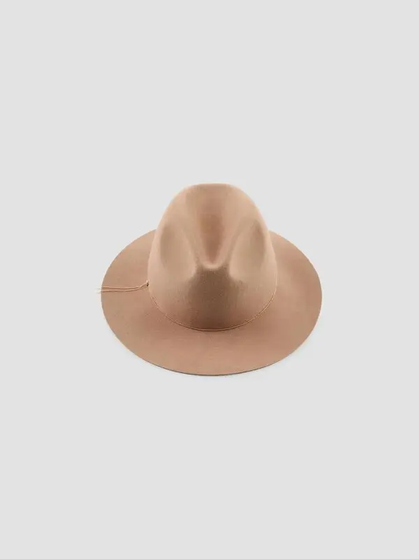 Eugenia Kim Sandy Felt Chain Fedora - Camel