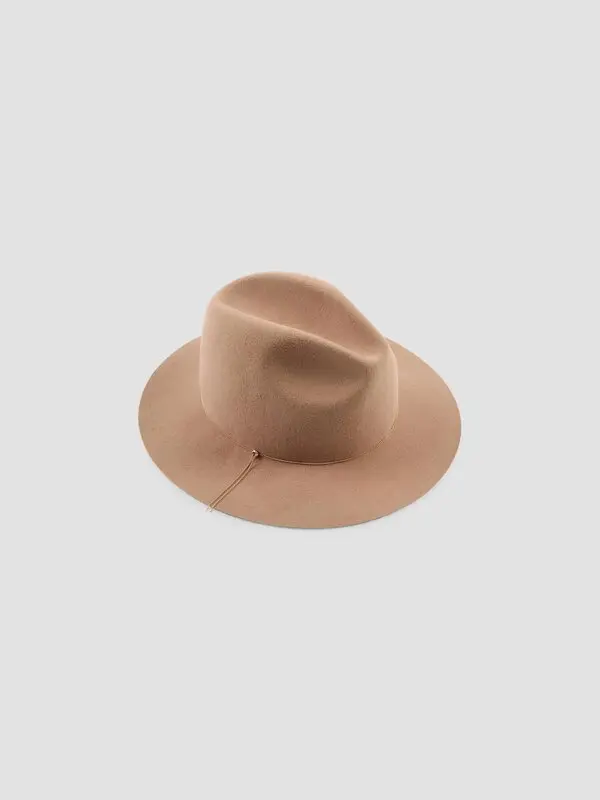 Eugenia Kim Sandy Felt Chain Fedora - Camel