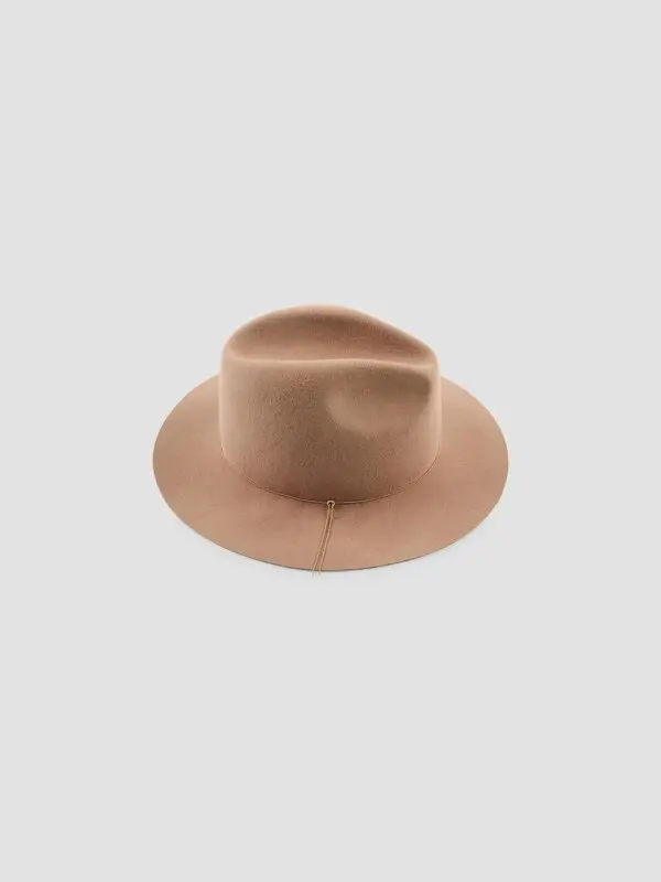 Eugenia Kim Sandy Felt Chain Fedora - Camel
