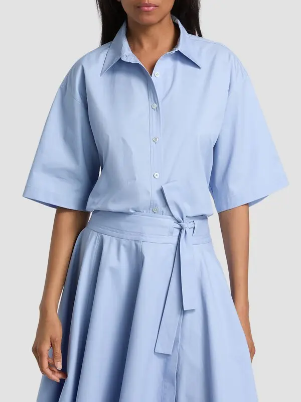 Derek Lam 10 Crosby Olivia Cotton Crop Shirt