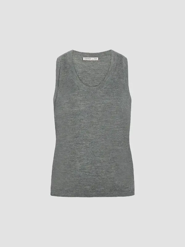 Derek Lam 10 Crosby Grayson Mercerized Wool-cashmere Knit Tank