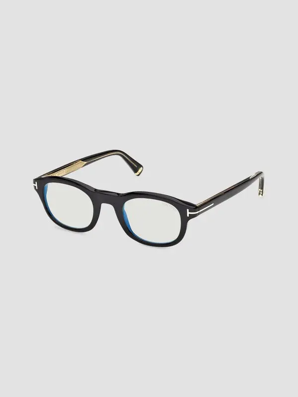 TOM FORD 47mm Blue Block Round Eyeglasses