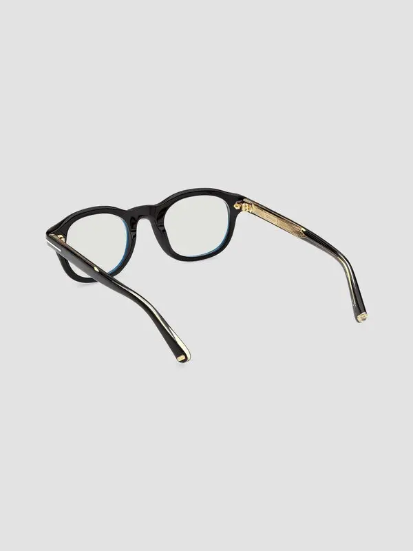 TOM FORD 47mm Blue Block Round Eyeglasses