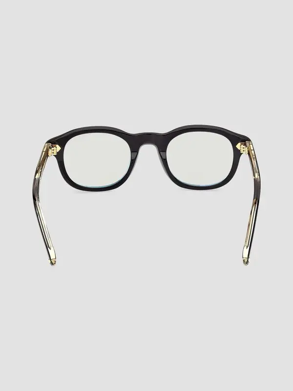TOM FORD 47mm Blue Block Round Eyeglasses