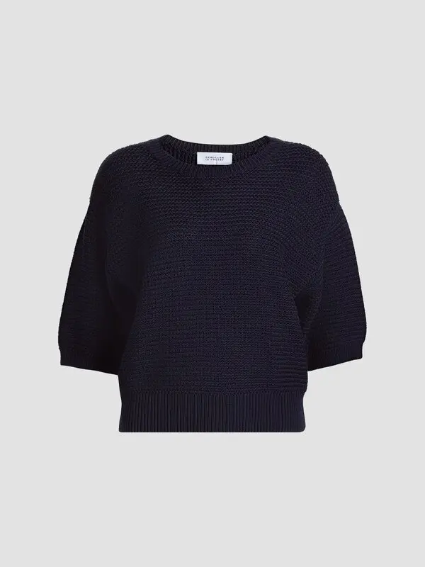 Derek Lam 10 Crosby Madison Cotton Elbow-sleeve Sweater