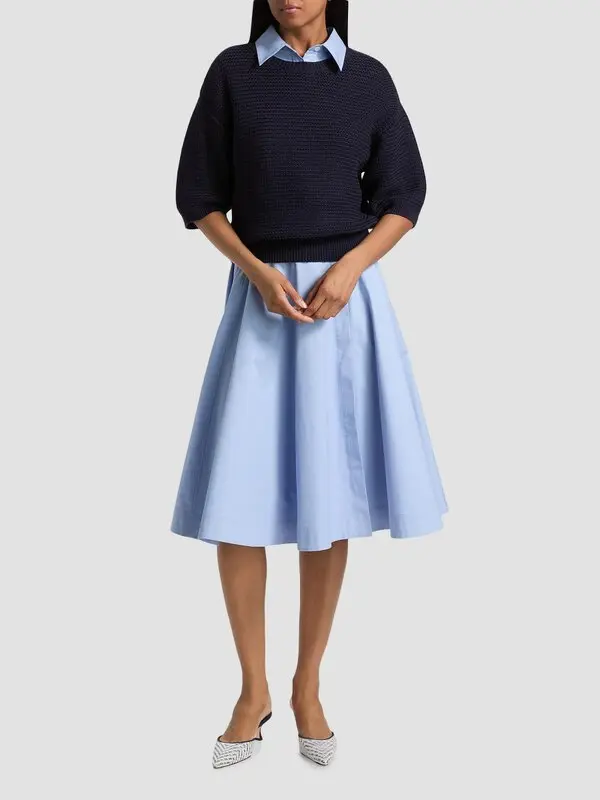 Derek Lam 10 Crosby Madison Cotton Elbow-sleeve Sweater