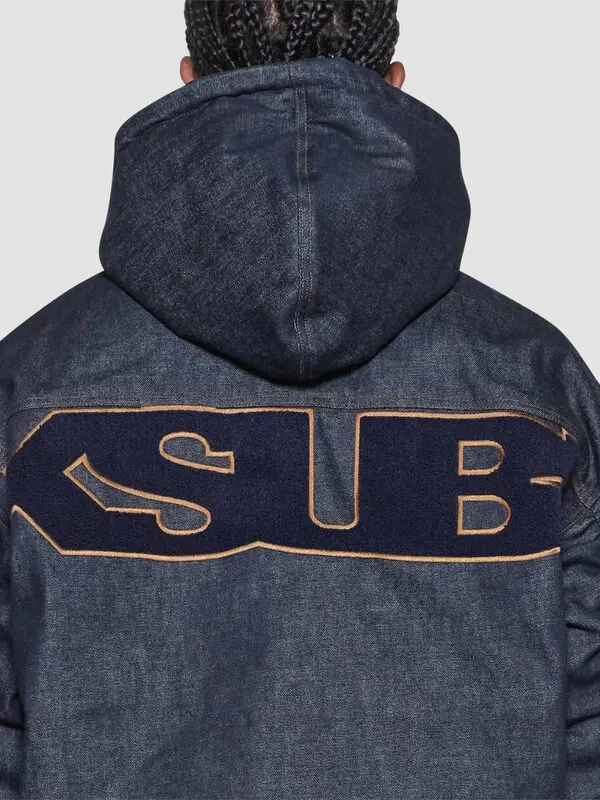 Ksubi Slouch Logo Cotton Oversized Bomber Jacket