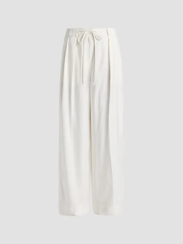 Derek Lam 10 Crosby Archer Twill Wide-leg Self-belt Pants