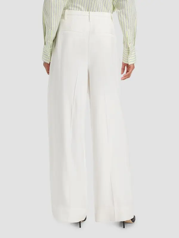 Derek Lam 10 Crosby Archer Twill Wide-leg Self-belt Pants