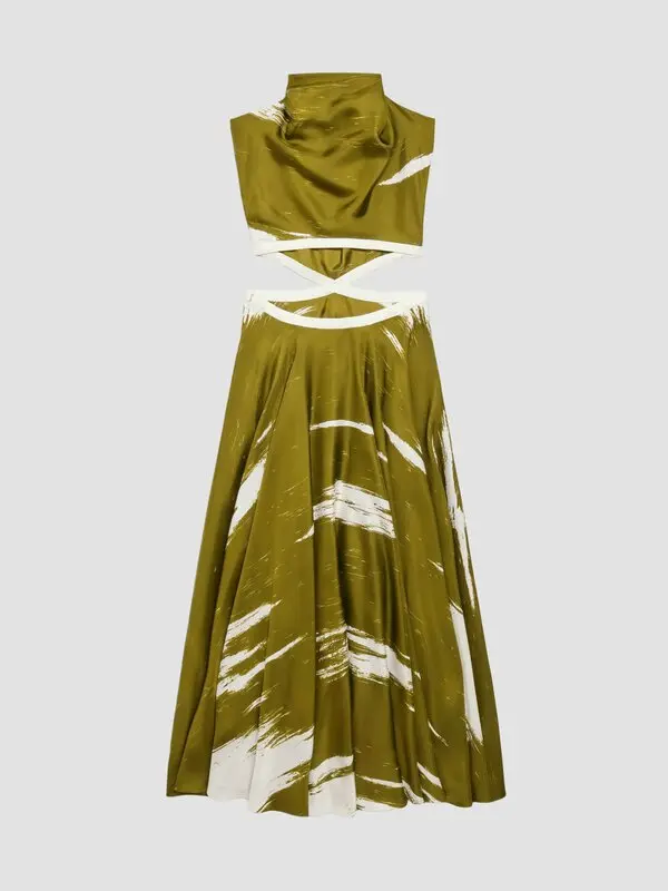Balenciaga Brush Scratch Cut-out Dress
