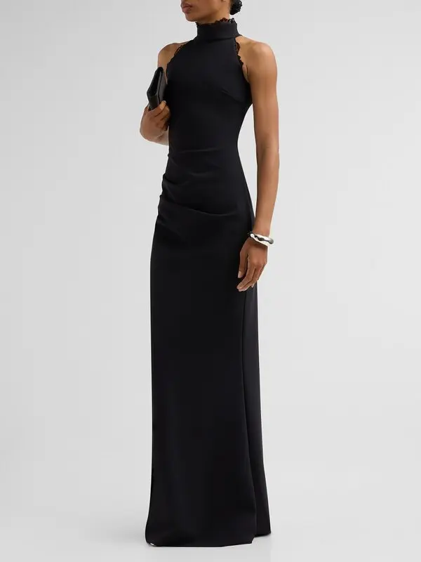Chiara Boni La Petite Robe Kyomi Lace-trim Draped Gown