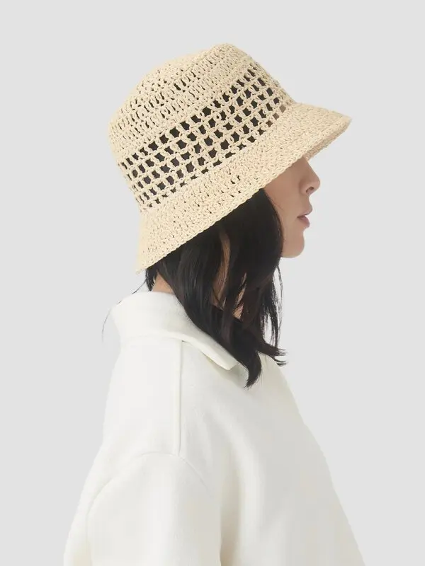 Eugenia Kim Cruise Jonah Open-knit Paper Bucket Hat - Ivory