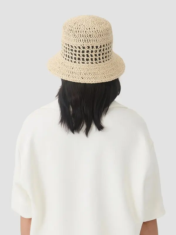 Eugenia Kim Cruise Jonah Open-knit Paper Bucket Hat - Ivory
