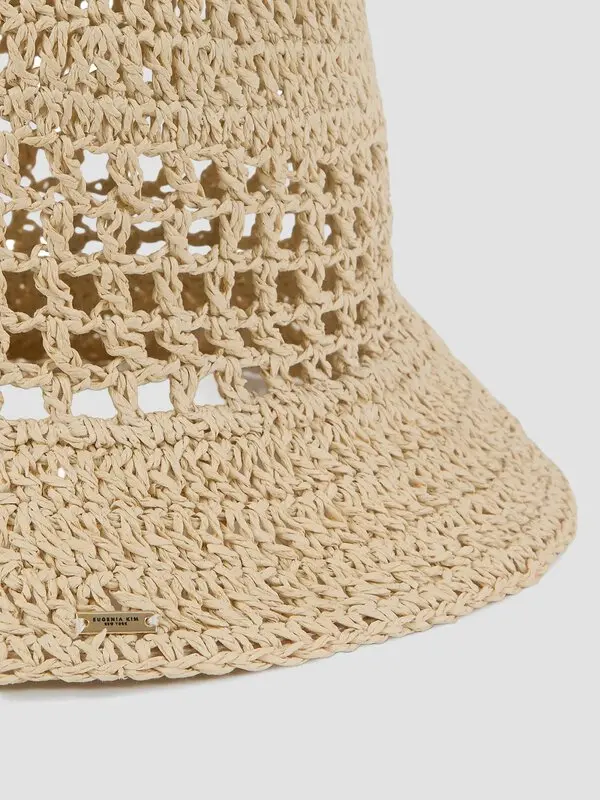 Eugenia Kim Cruise Jonah Open-knit Paper Bucket Hat - Ivory