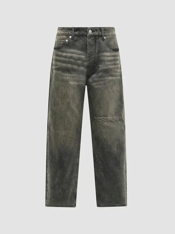 Ksubi Hazlow Graphite Intruder Straight-leg Jeans