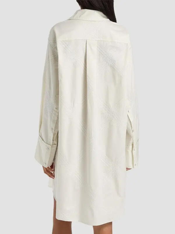 Derek Lam 10 Crosby Piper Embroidered Shirtdress