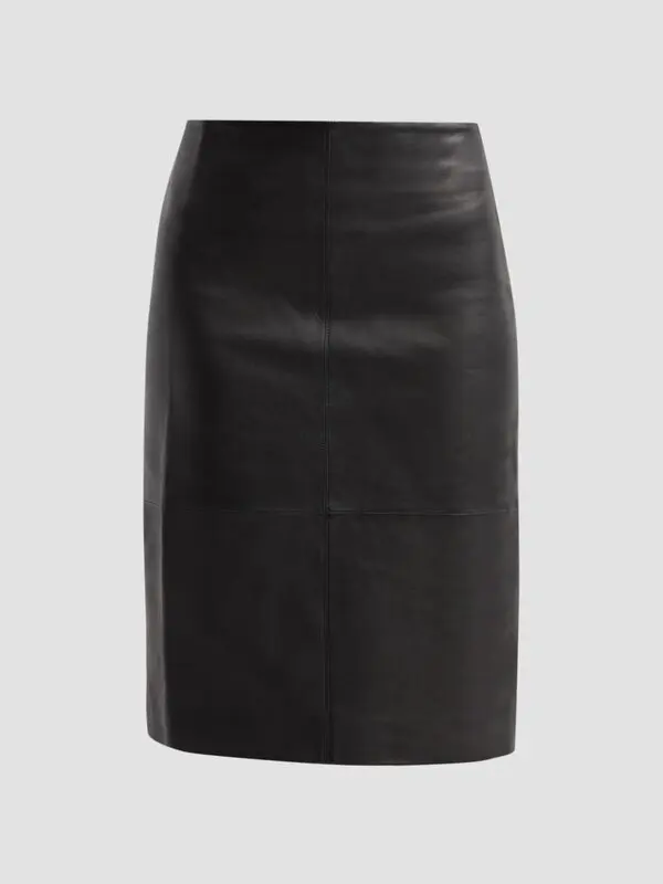 Derek Lam 10 Crosby Ian Paper Leather Pencil Skirt