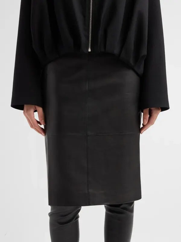 Derek Lam 10 Crosby Ian Paper Leather Pencil Skirt