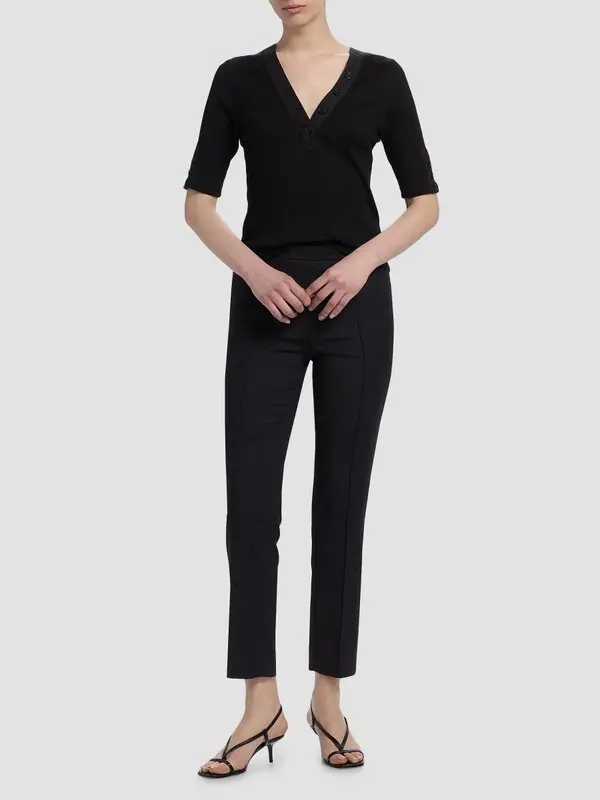 Derek Lam 10 Crosby Adrian V-neck Ribbed T-shirt