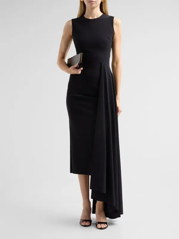 Chiara Boni La Petite Robe Elham Asymmetric Sash Midi Dress