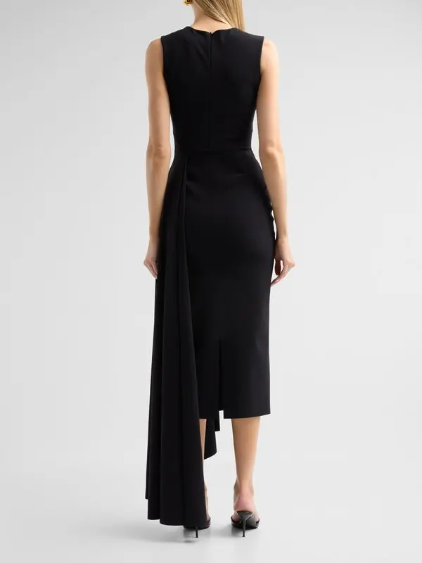 Chiara Boni La Petite Robe Elham Asymmetric Sash Midi Dress