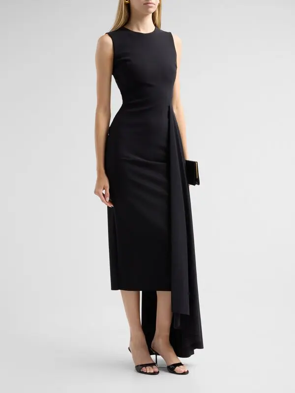 Chiara Boni La Petite Robe Elham Asymmetric Sash Midi Dress