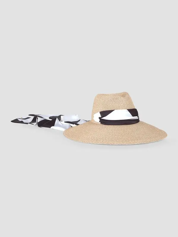 Eugenia Kim Cassidy Scarf-detail Packable Wide-brim Fedora