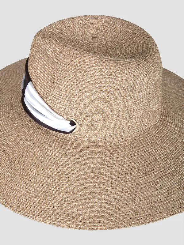 Eugenia Kim Cassidy Scarf-detail Packable Wide-brim Fedora