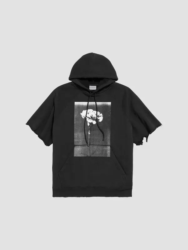 Balenciaga The Song Of The Highest Tower Cut-off Sleeve Hoodie - Black