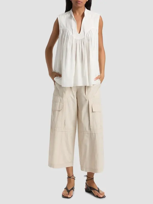 Derek Lam 10 Crosby Chase Yoked Top