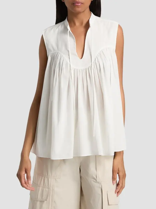 Derek Lam 10 Crosby Chase Yoked Top