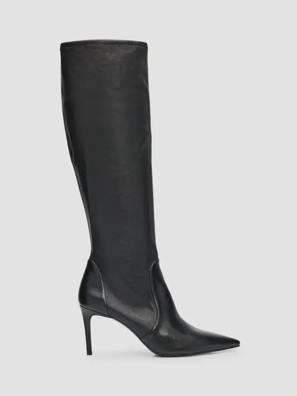STUART WEITZMAN 75mm Leather Power Boots - Black