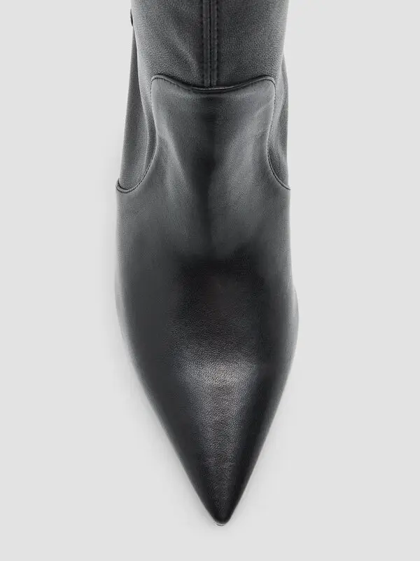 STUART WEITZMAN 75mm Leather Power Boots - Black