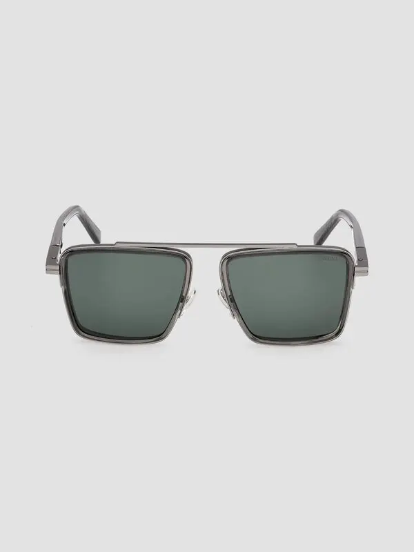 Zegna 57mm Geometric Sunglasses